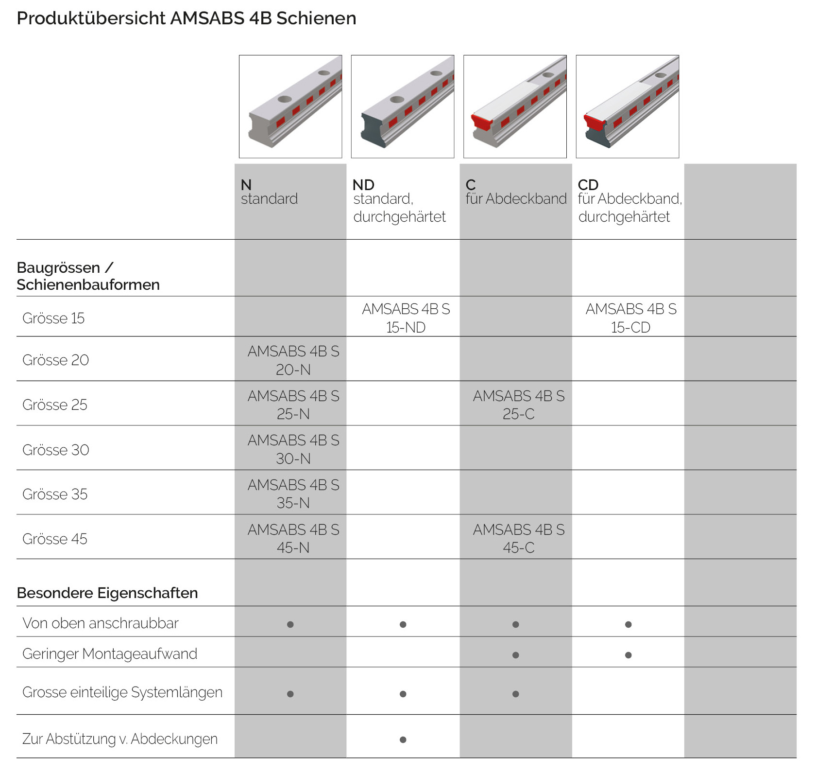 Integriertes Messsystem absolut mit Kugeln Typ AMSABS 4 B | SCHNEEBERGER